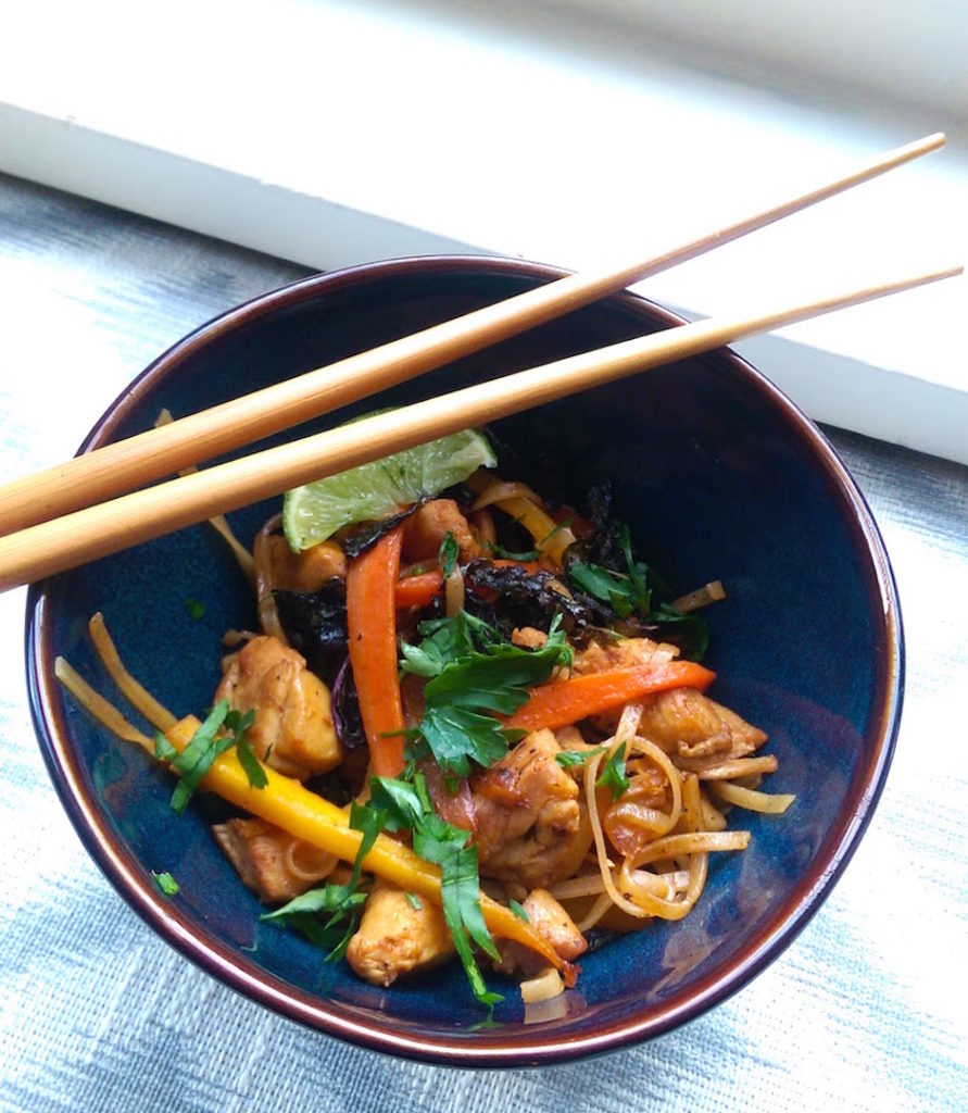 Chicken Phad Thai with Cucumber Salad | A Menu For You